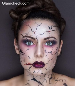 Cracked-up Halloween Makeup